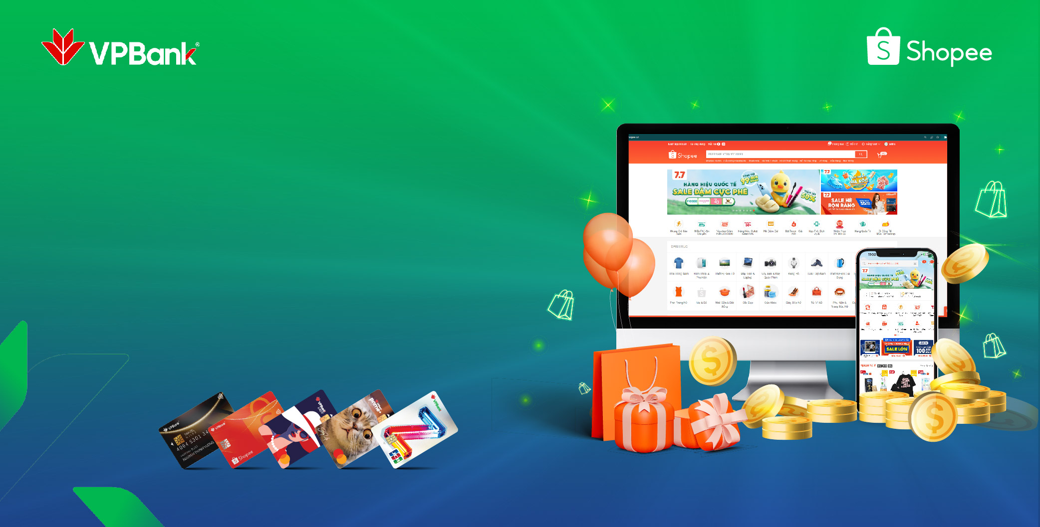 Giảm ngay 40.000 VNĐ cho chủ cho thẻ tín dụng VPBank tại Shopee