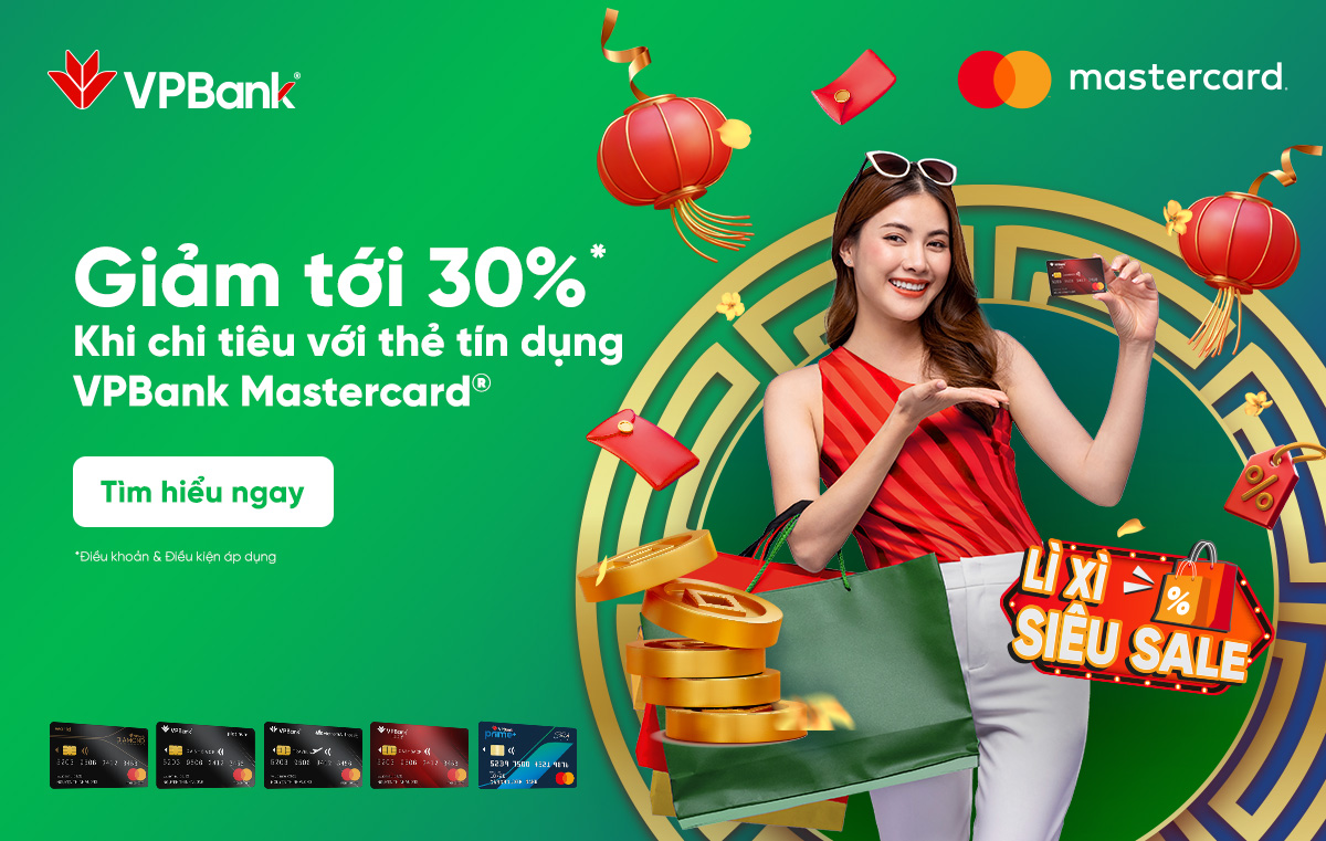 ƯU ĐÃI HOT TỪ THẺ TÍN DỤNG VPBANK MASTERCARD