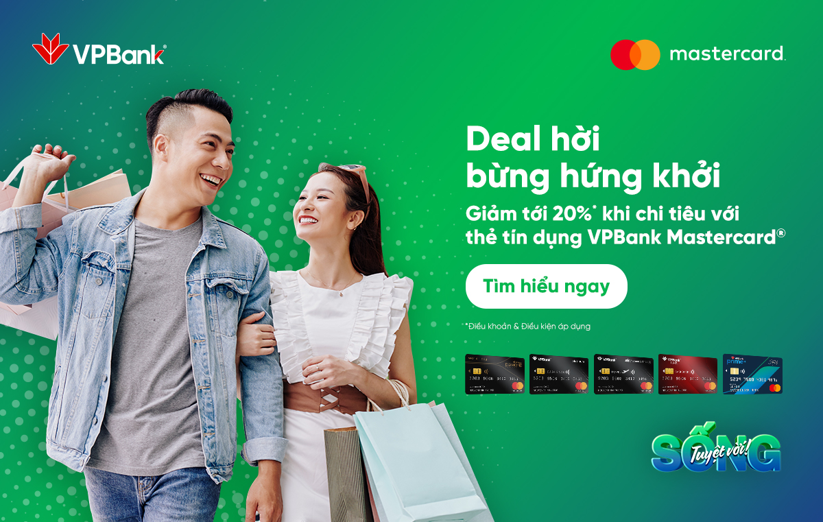 THẢ GA MUA SẮM CÙNG VỚI THẺ TÍN DỤNG VPBANK MASTERCARD