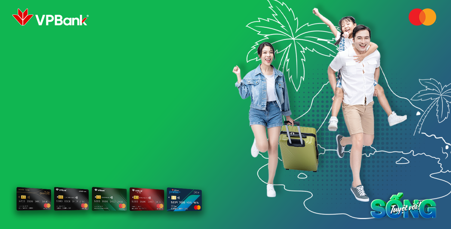 Tận hưởng ưu đãi cùng với thẻ tín dụng VPBank Mastercard