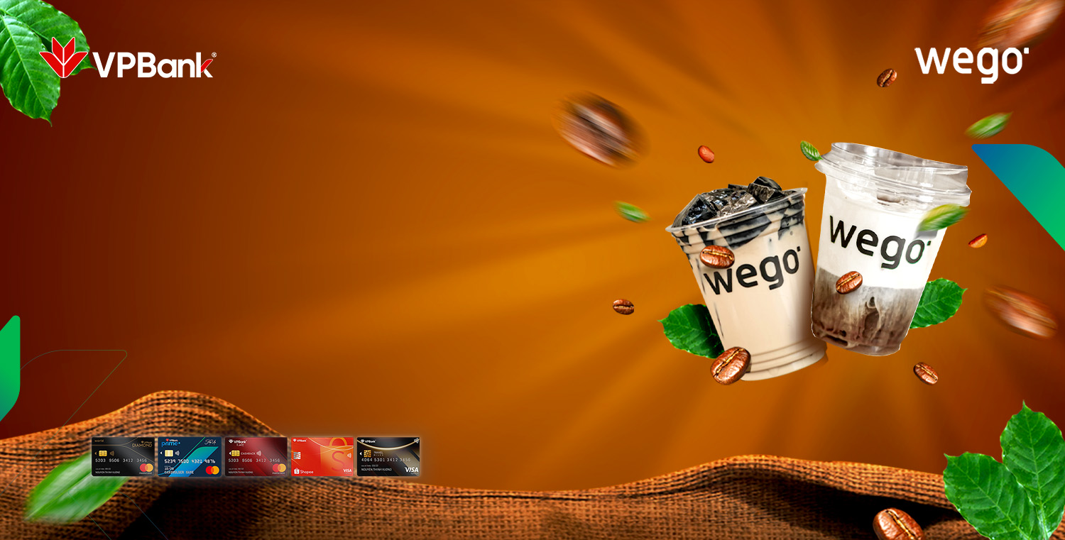 Wego Coffee: Giảm 20% toàn menu thức uống dành cho chủ thẻ VPBank