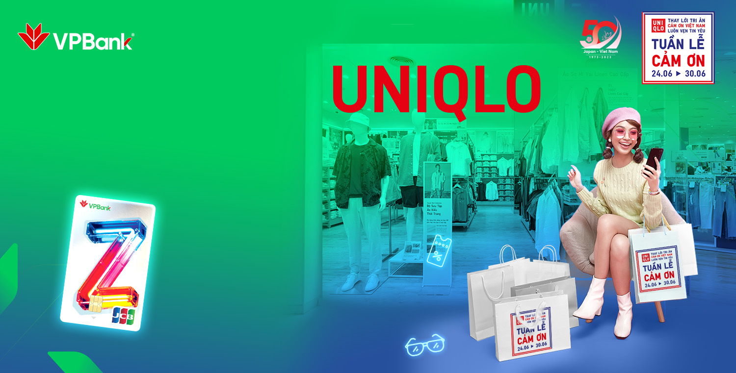 Mua sắm với thẻ JCB và nhận ưu đãi tại UNIQLO Việt Nam